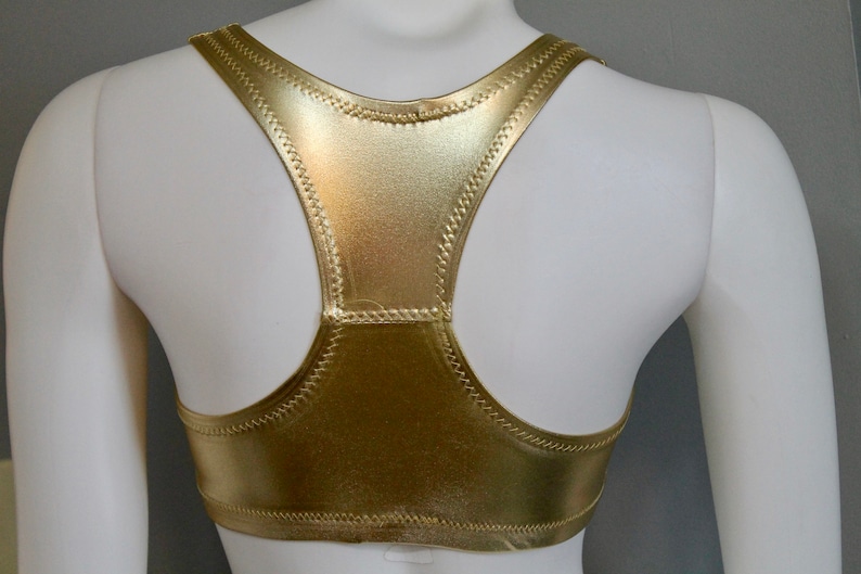 Sports Bra Gold Metallic - Etsy