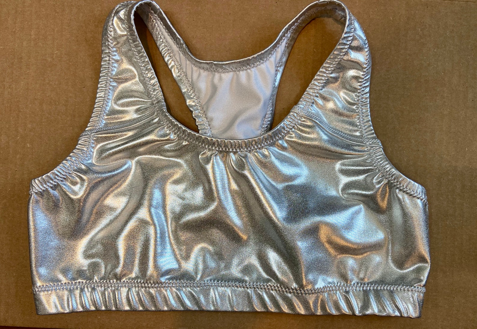 Sports Bra Gold Metallic | Etsy