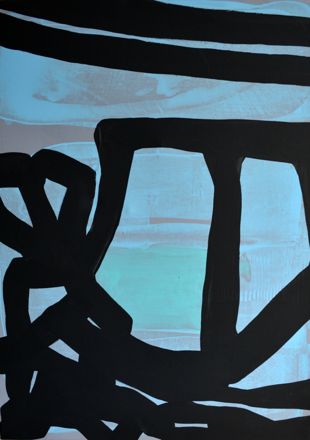 Sale-two Canvases Blue/grey/black LARGE 18x24 Unstretched Canvas ...