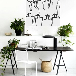 New Black & White Hatted Men Painting Large 24x36, 36x48 Original ...