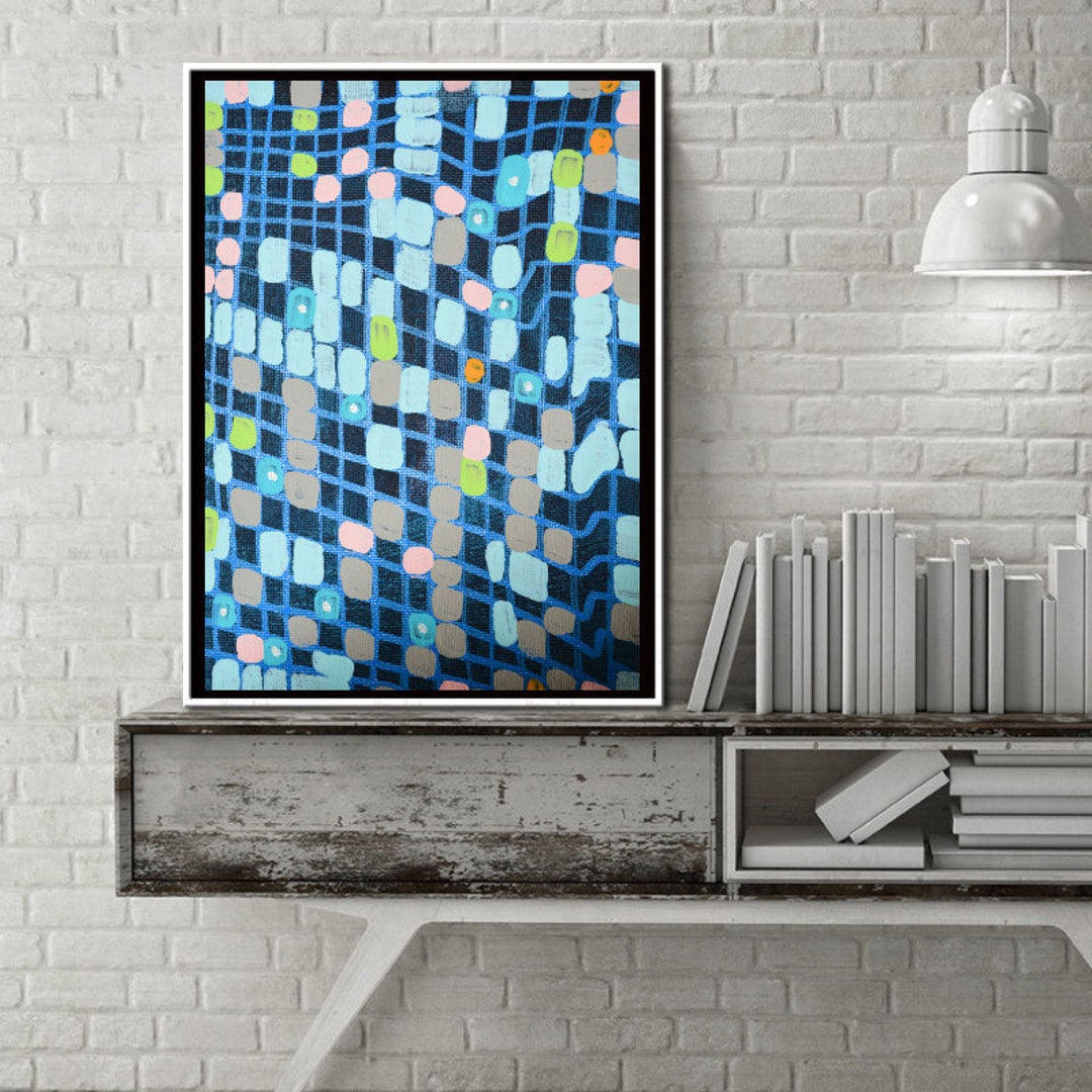 Sale-new B/W Large Oversized 36" X 48" Canvas Painting Abstract ...