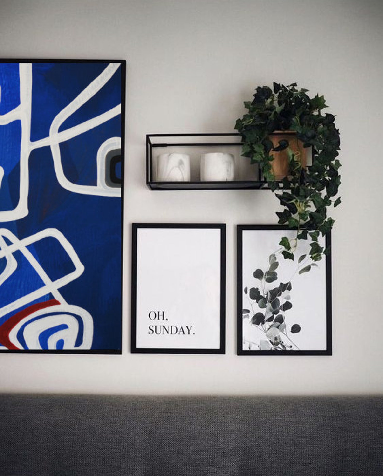 New ALSINA Collection Large 36"x36" Canvas Painting Abstract Minimalist ...