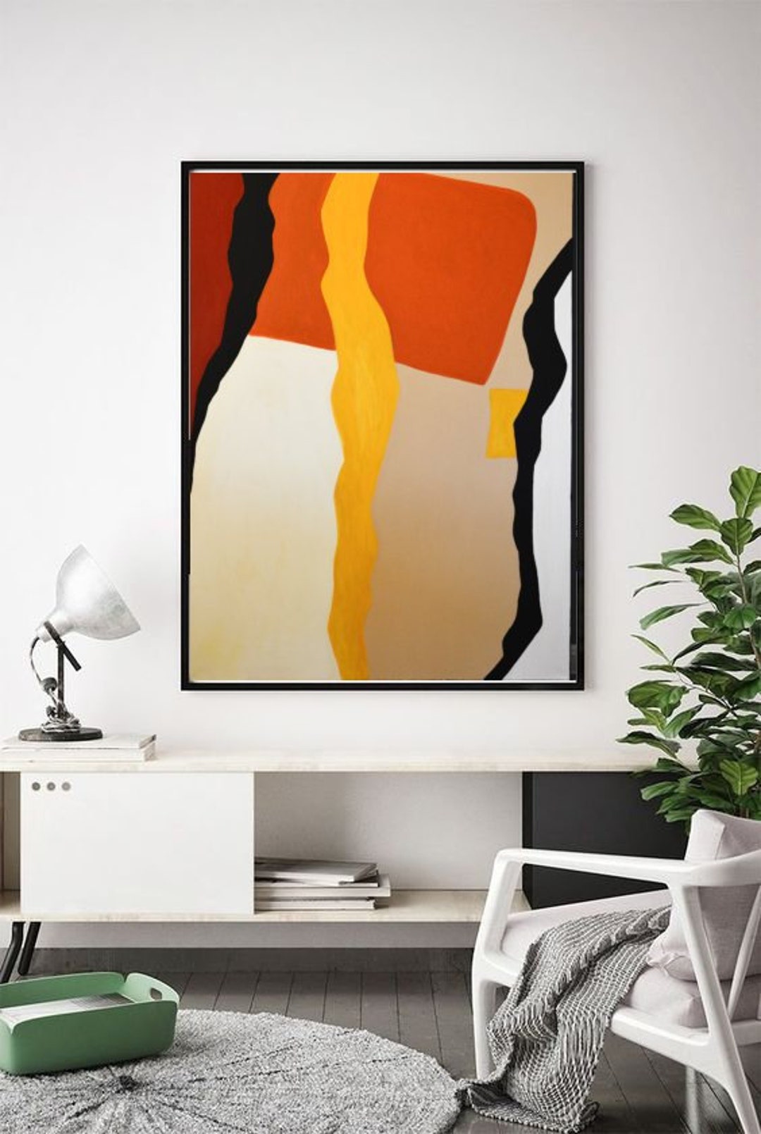 Large Oversized Heavy Duty Premium 36" X 48" Canvas Painting Abstract ...