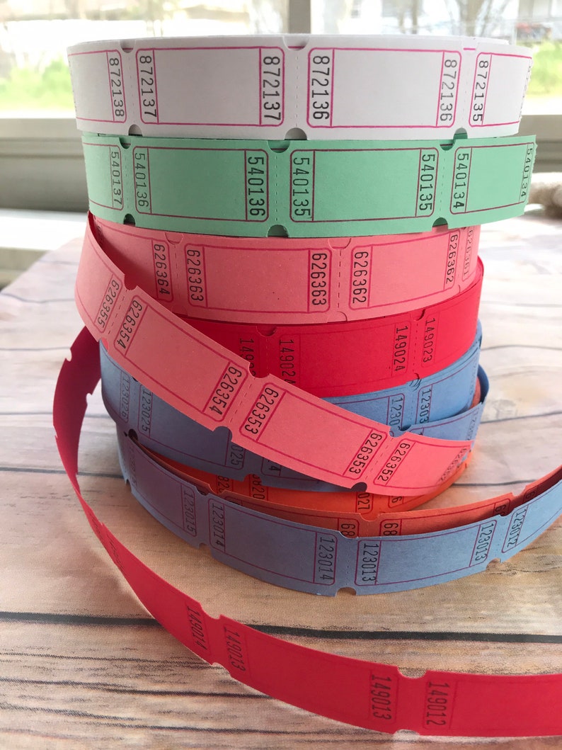 100 Blank Tickets Blank Red Raffle Tickets Blank Carnival | Etsy