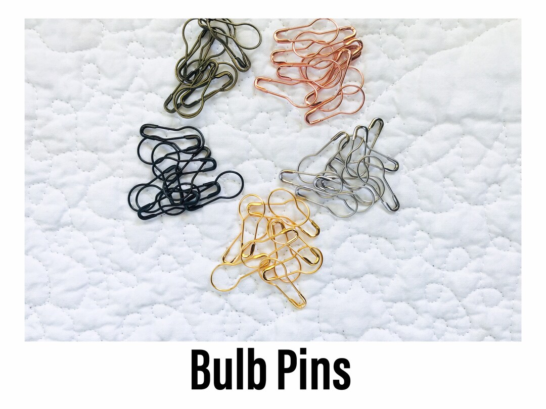 Bulb Pins Set of 50 Bulb Shaped Safety Pins Gourd Pins Calabash Pins ...