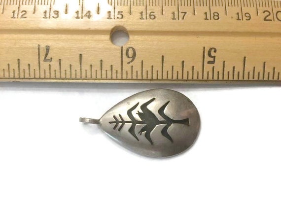Hopi McBride Lomayestewa Silver Pendant, Corn Symbol,… - Gem