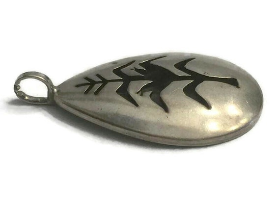 Hopi McBride Lomayestewa Silver Pendant, Corn Symbol,… - Gem