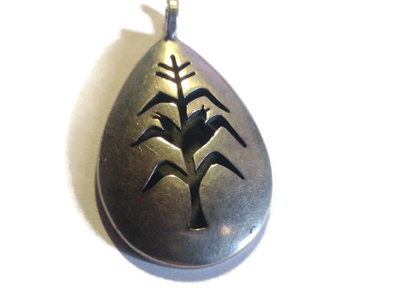 Hopi McBride Lomayestewa Silver Pendant, Corn Symbol,… - Gem