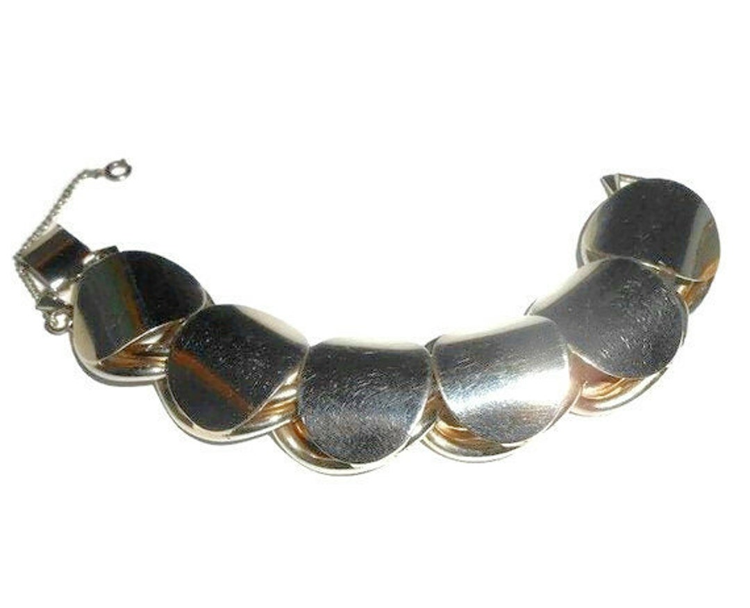 Kafin NY Large,bold and Chunky Gold Tone Bracelet, Runway Couture ...