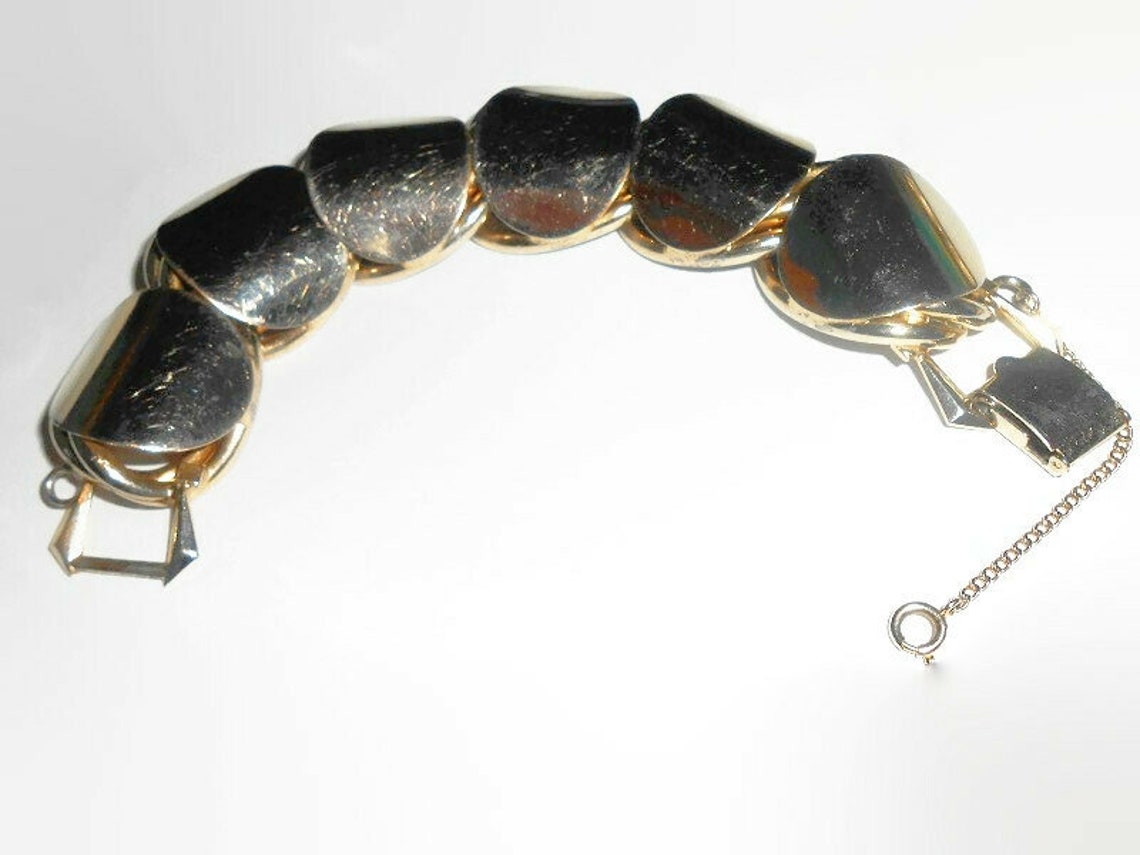 Kafin NY Large,bold and Chunky Gold Tone Bracelet, Runway Couture ...