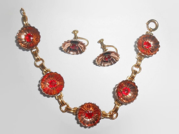 1930s RARE Art Deco Harry Iskin Sterling Silver, 10K … - Gem