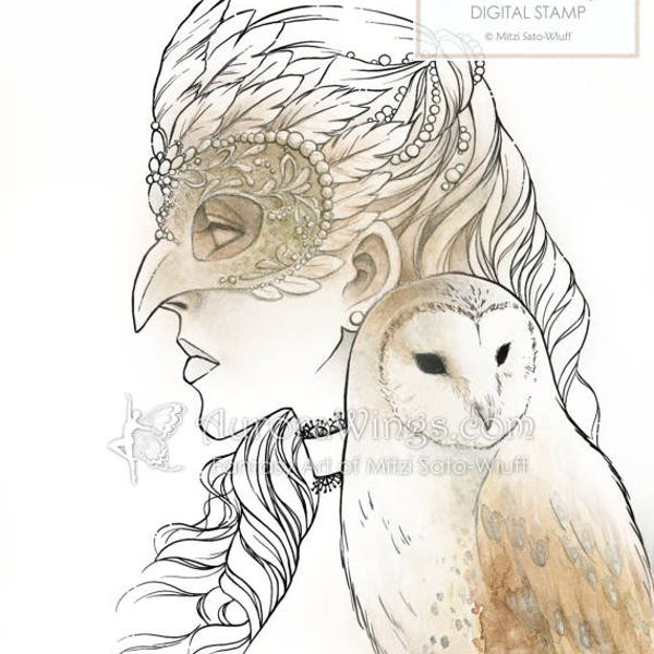 Fantasy Art Woman With Owl - Etsy