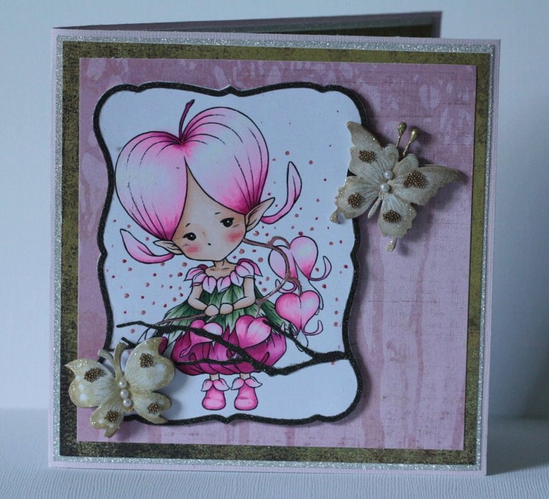 PNG and JPG Digital Stamp Bleeding Heart Sprite Whimsical - Etsy