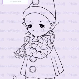 PNG and JPG Digital Stamp Pierrot Sprite Little French Pantomime ...