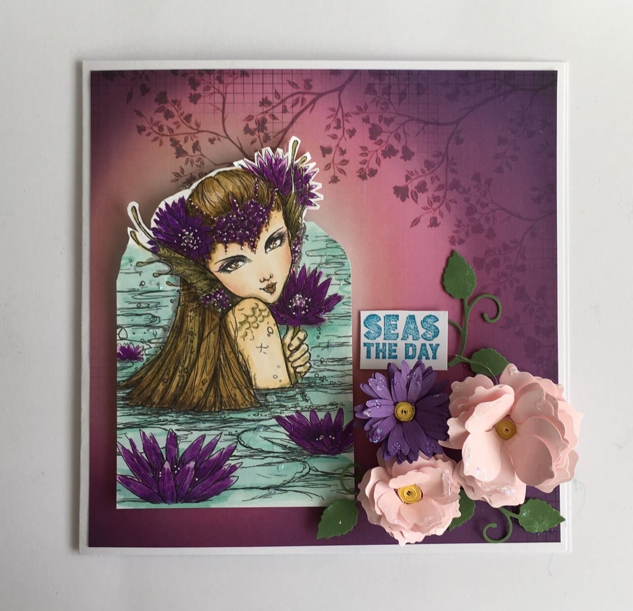 Digital Stamp Download Lotus Mermaid Mermaid in a Water - Etsy