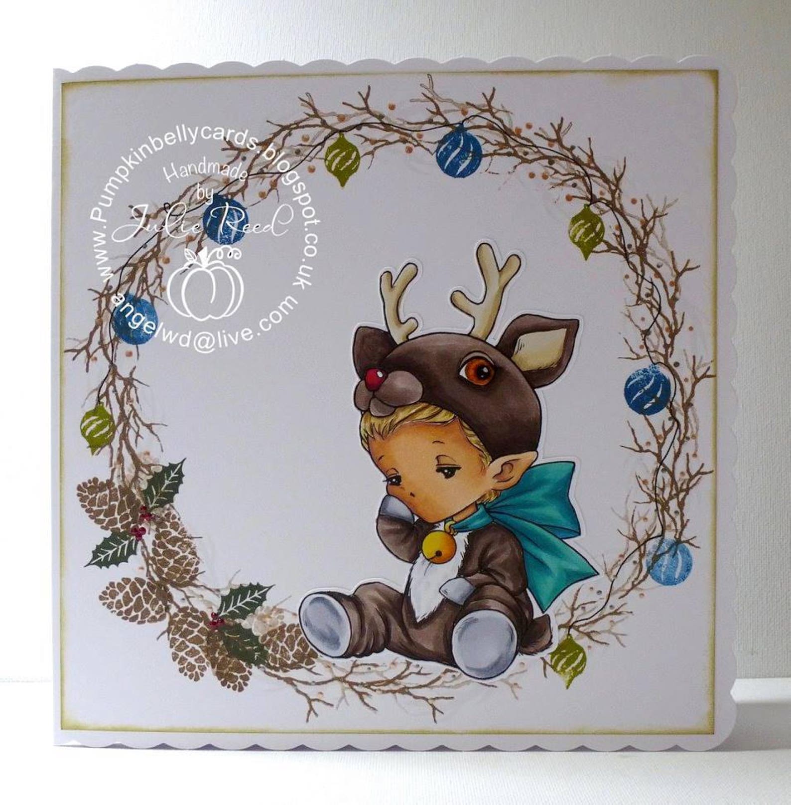 Reindeer Sprite Aurora Wings Line Digital Stamp Holiday - Etsy