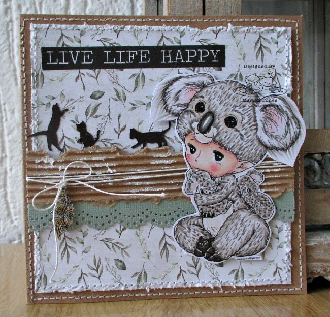 Koala Sprite Adorable Animal Elf With Two Baby Koalas - Etsy
