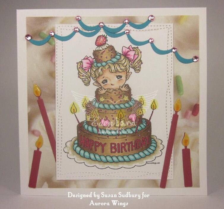 Birthday Cake Sprite PNG JPG Digital Stamp Coloring Page - Etsy UK