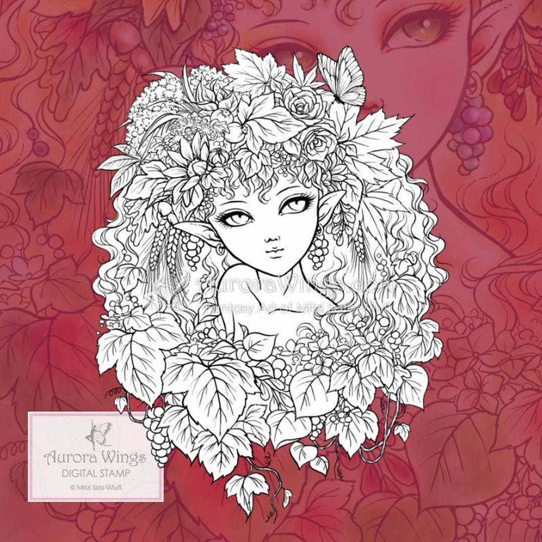 Digital Stamp PNG JPG - Instant Download - Harvest Elf - Beautiful ...