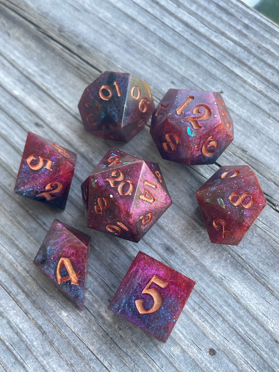 Space Dust, HANDMADE Set of Seven, Dnd, Dungeons Dragons, Pathfinder ...