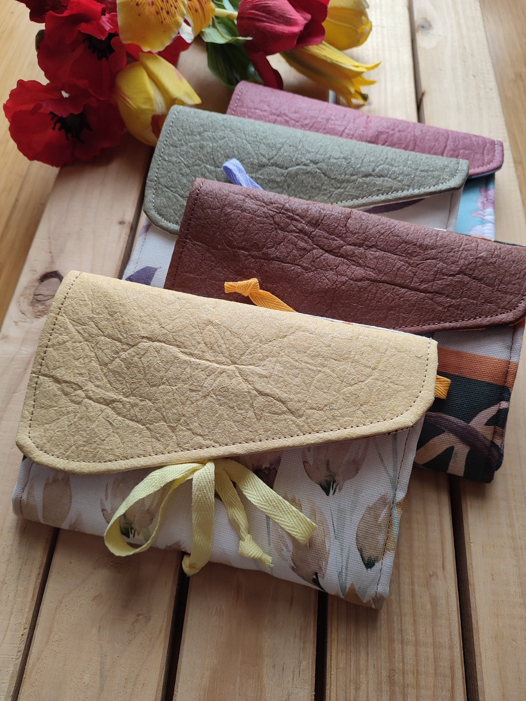 Pinatex Pineapple Fabric Travel Roll-up Jewelry Case - Etsy