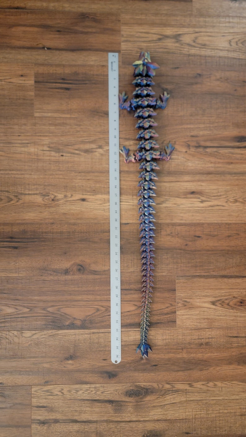 JUMBO Flexi Crystal Dragon 36in Long Dragon Fidget Toy Gift for Kids ...