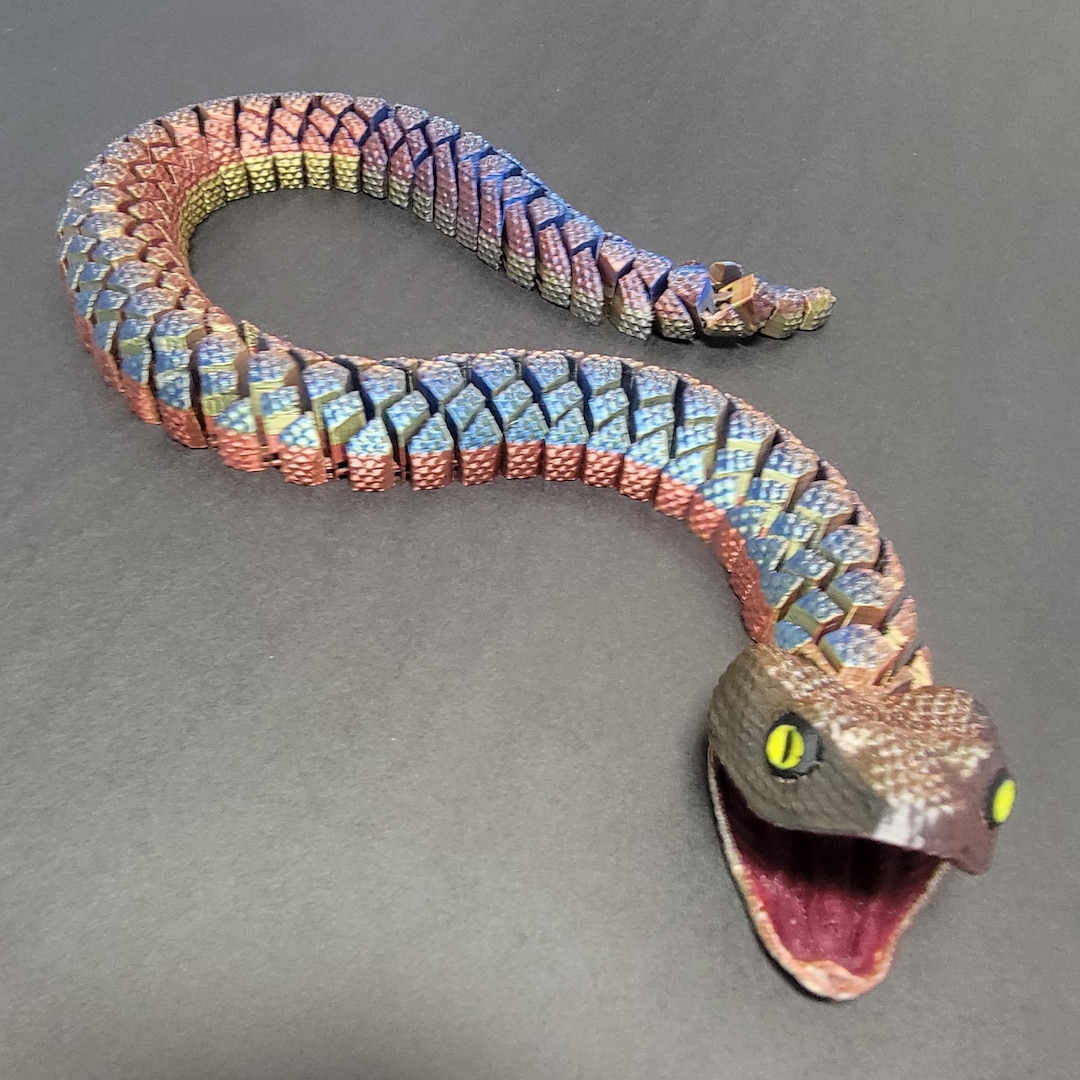 Articulated Bush Viper Snake: 3D Printed Flexi Fidget Toy (22") - Etsy