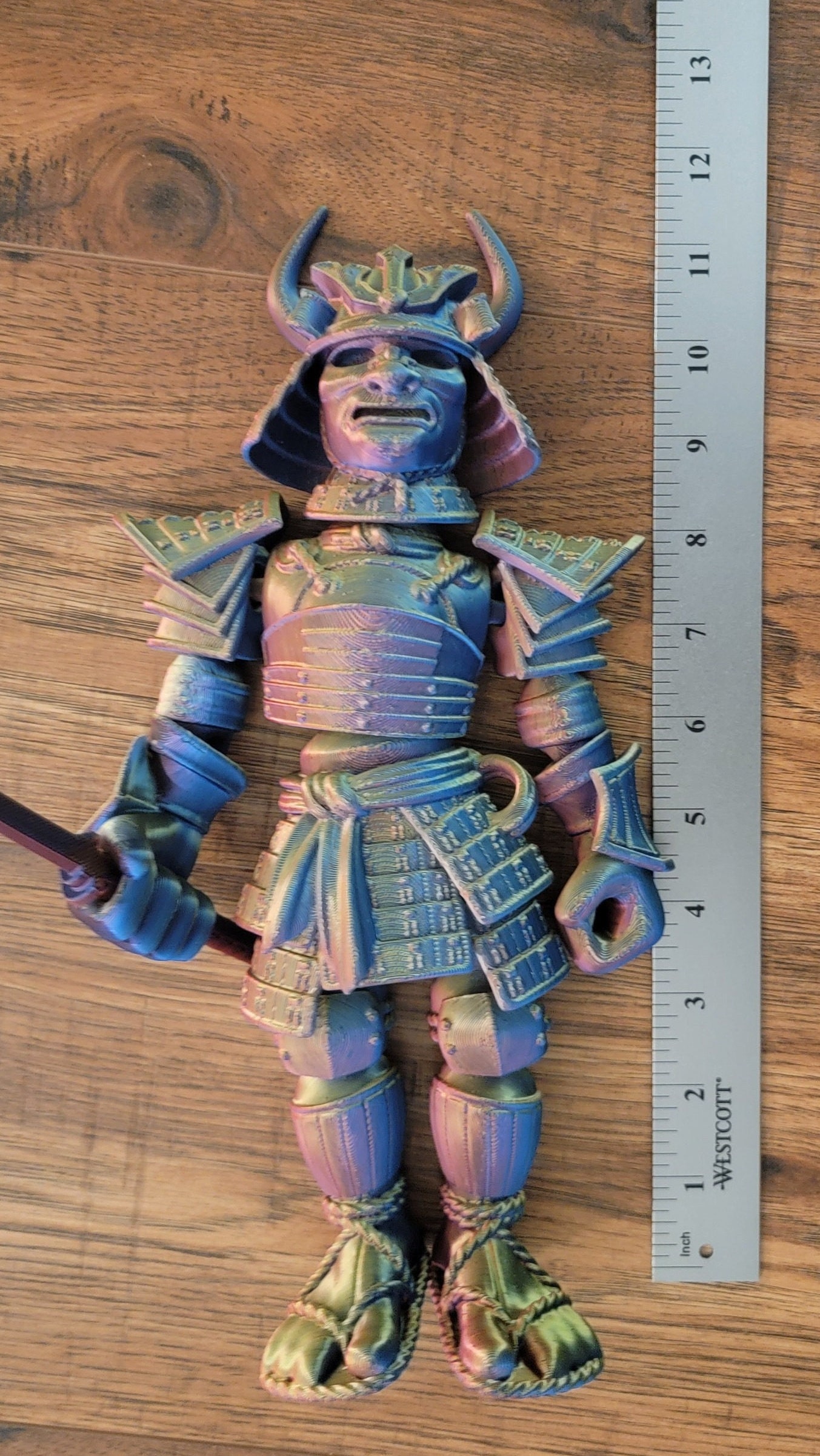 3D Printed Samurai - 12in Length - Articulated Flexi Figure ...