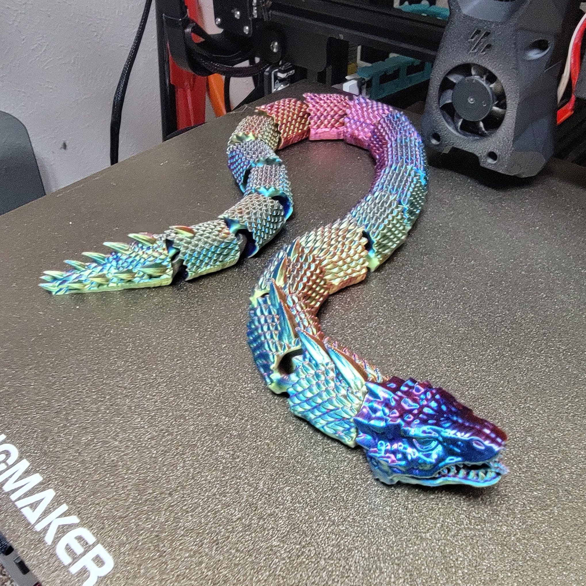 Articulated Basilisk 3D Printed Flexi Snake - Etsy