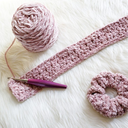 Ruffle Scrunchie Crochet Pattern - Etsy