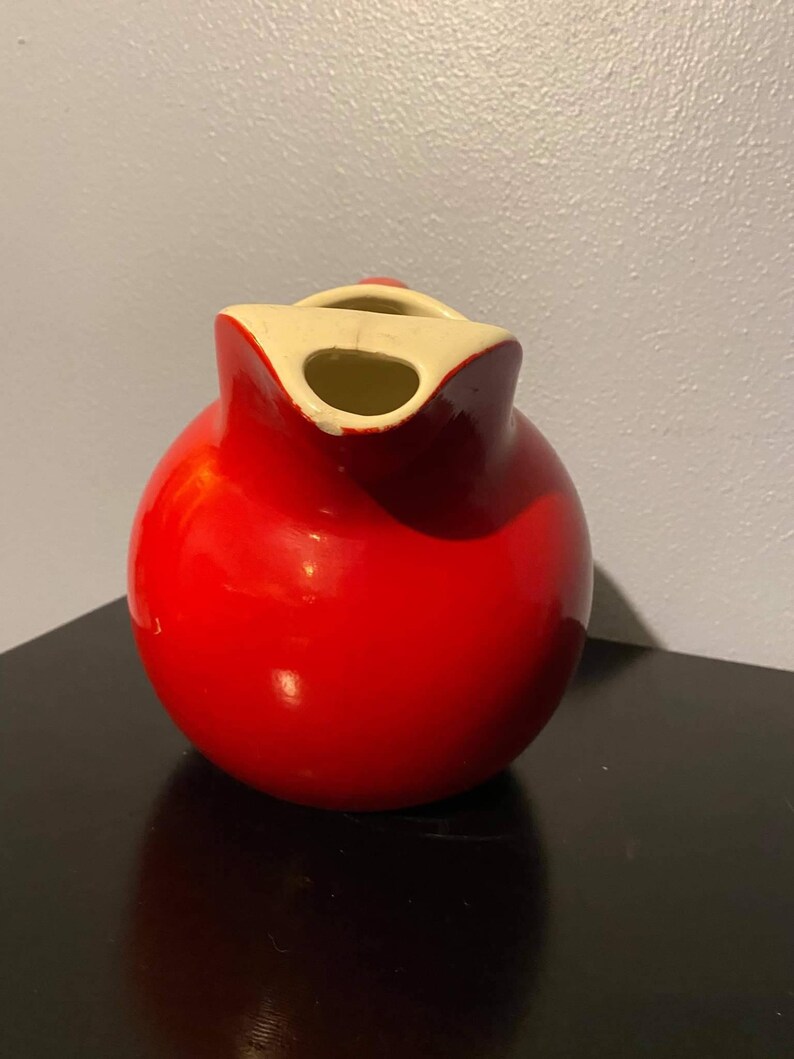 Vintage Hall Ball Pitcher Bright Red 633 1938-40's 2 Qt | Etsy