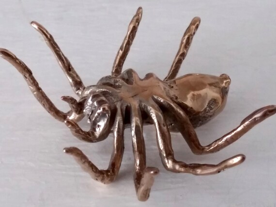 Art & Collectibles Life Size Handmade Bronze Spider Mini Wolf Spider ...