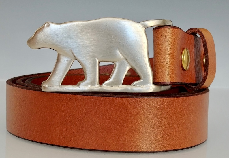 Hand Carved Polar Bear Belt Handmade White Bronze Bear | Etsy