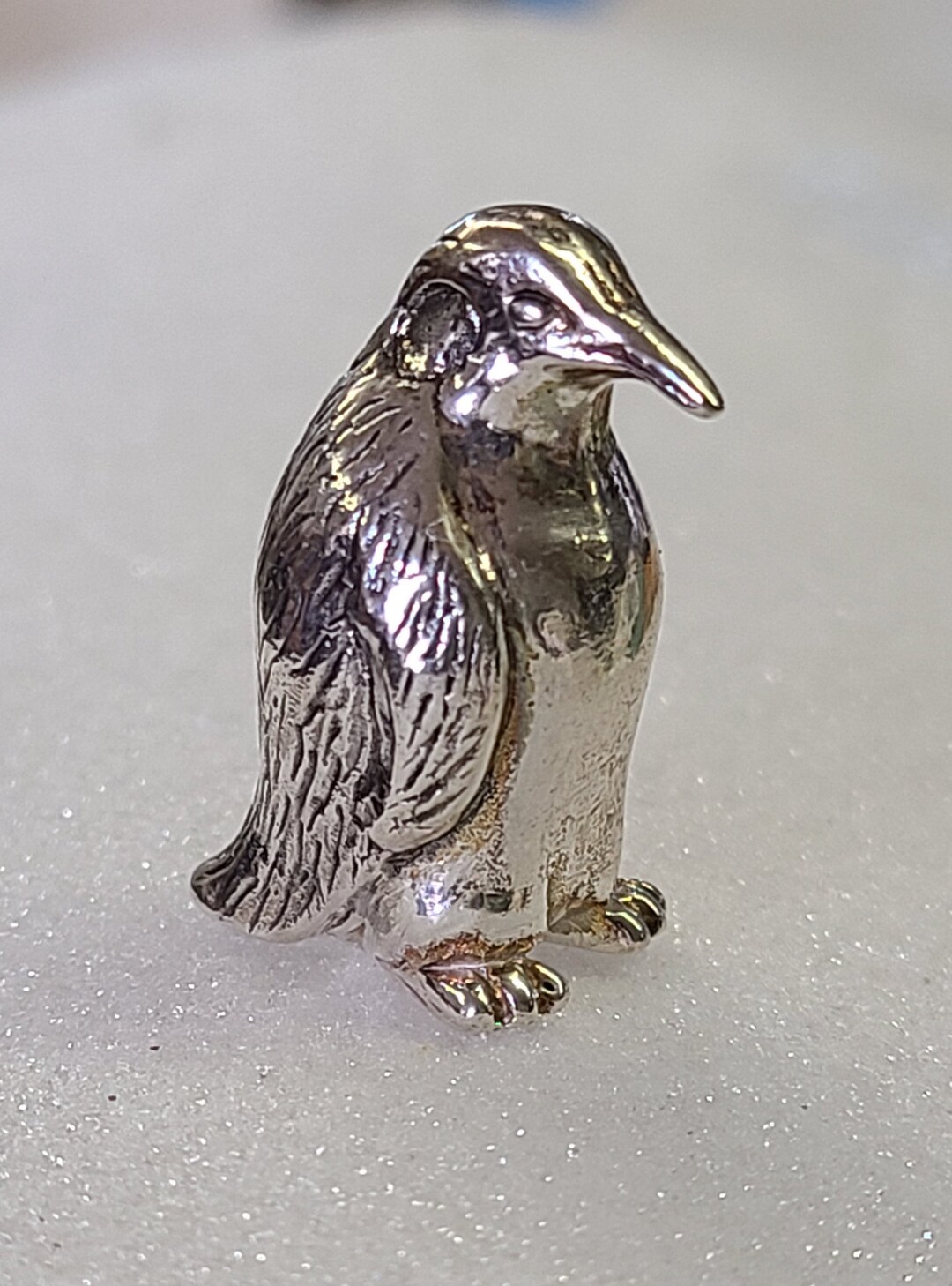 Silver Penguin Sculpture, Mini Penguin Sculpture, Handmade Solid ...