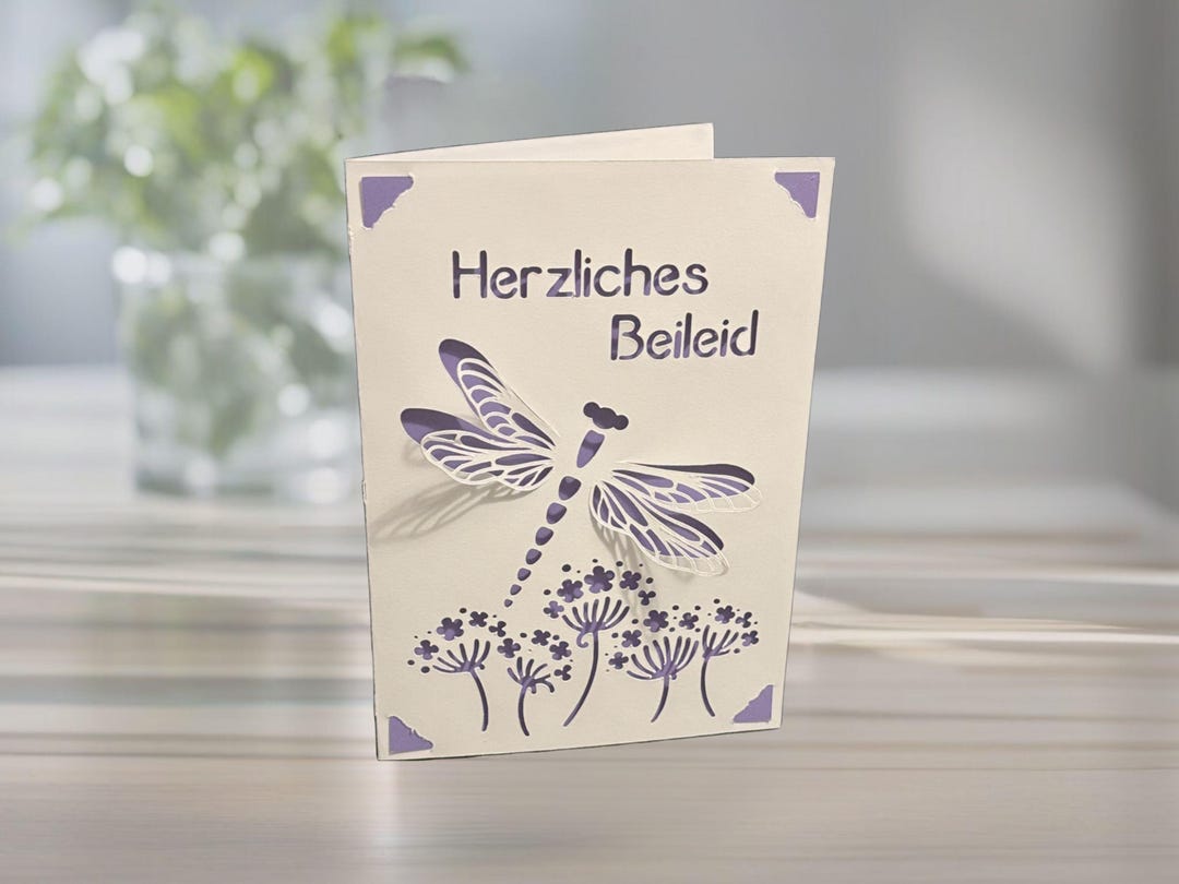 German Sympathy Condolences Card - Herzliches Beileid - for Grieving ...