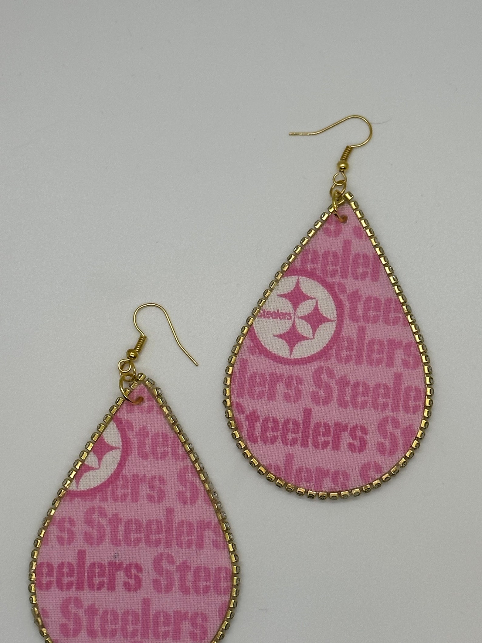 Teardrop Team Sports Earrings With Diamond Trim. Fabric Print Dallas ...