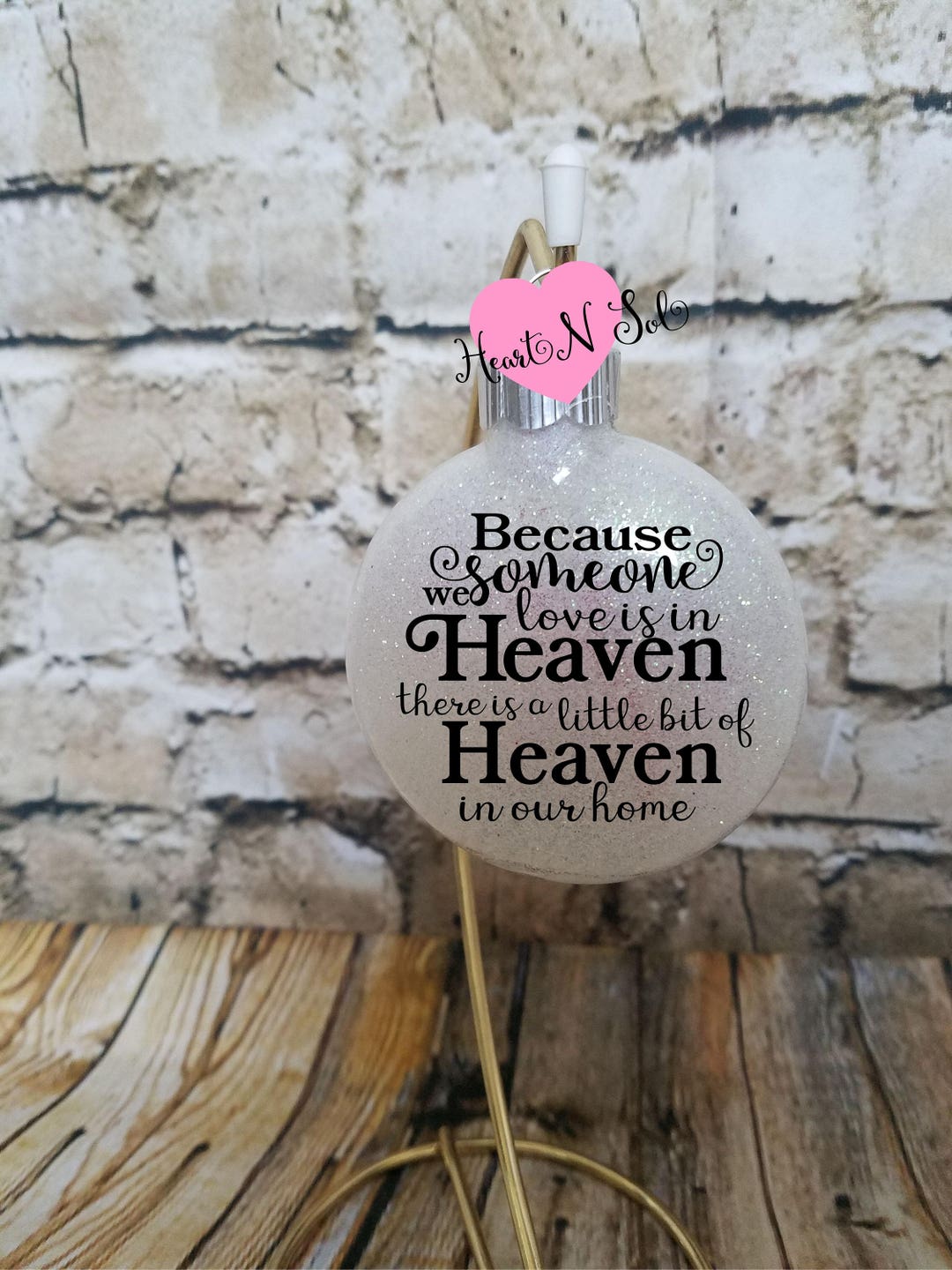 Heaven in Home Glitter Ornament - Etsy