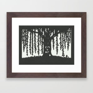 A5 Initials Personalised Custom Wedding Anniversary Willow Tree ...