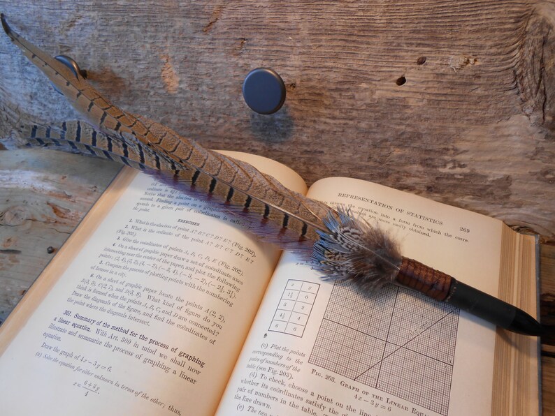 The PHEASANT FEATHER Quill Pen Collection.genuine Tie Fly Wedding ...