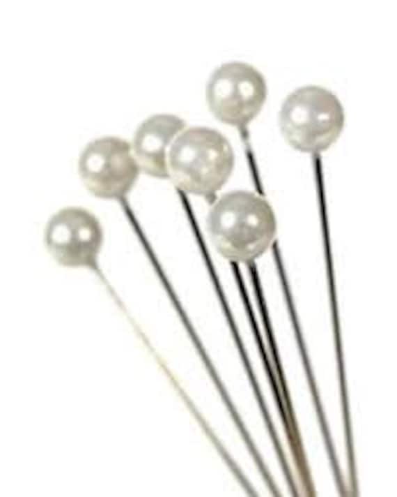 Lapel Attachment Option. PEARL HEAD STICK Pin. Two Inch Tie | Etsy