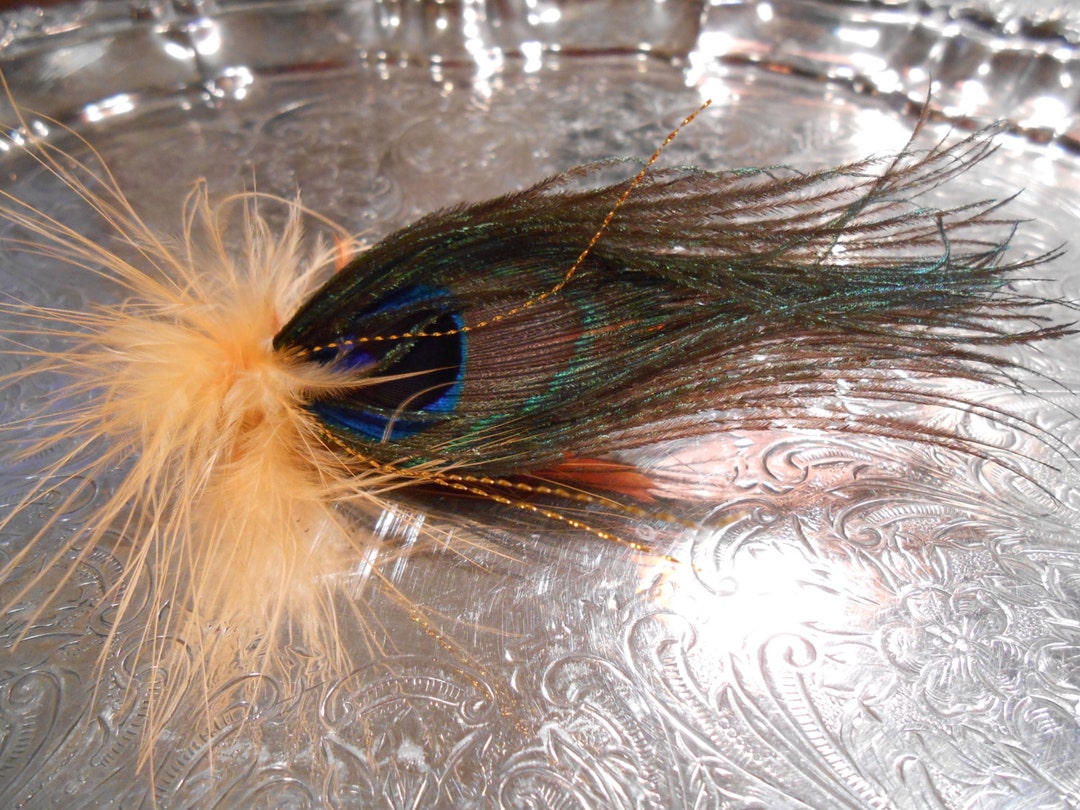 The PEACOCK RIVER Collection.tie Fly Boutonniere Fishing - Etsy