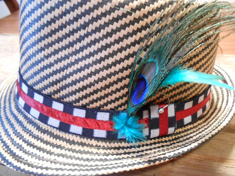 The HOUNDSTOOTH FEDORA Collection.tie Fly Boutonniere Hook Pin Hat ...