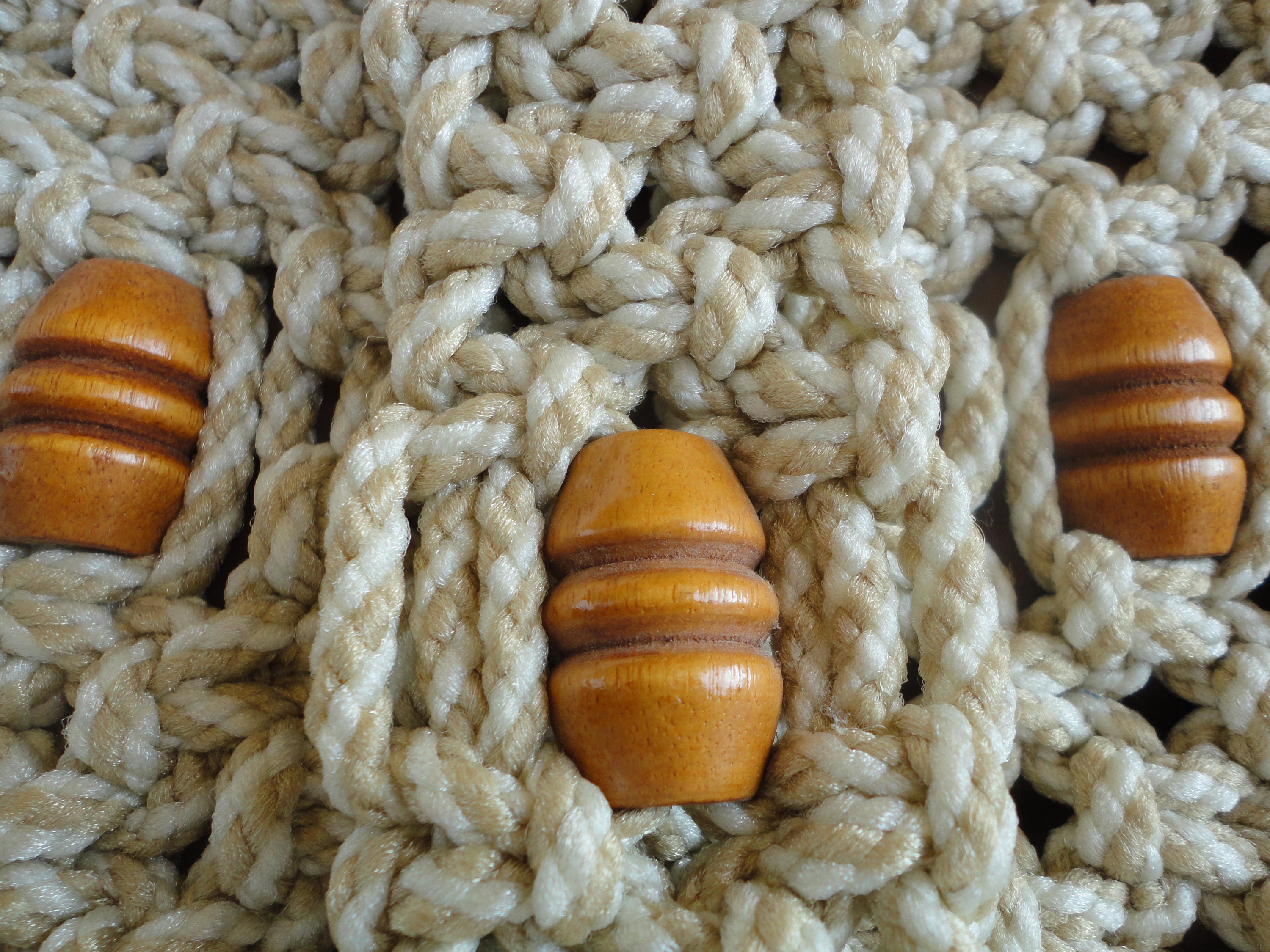 Beige & White Macrame Purse - Etsy