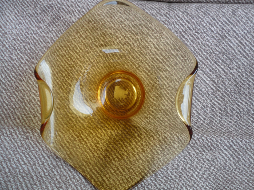 Amber Color Depression Glass Bowl - Etsy
