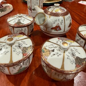 Esquisite Kutani Handpainted Tea Set With Bottle/ Vase - Etsy