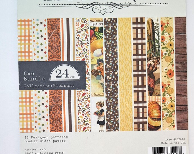Pleasant by Authentique, 6 X 6 Paper Pad," Fall Scrapbook Paper, 12 ...