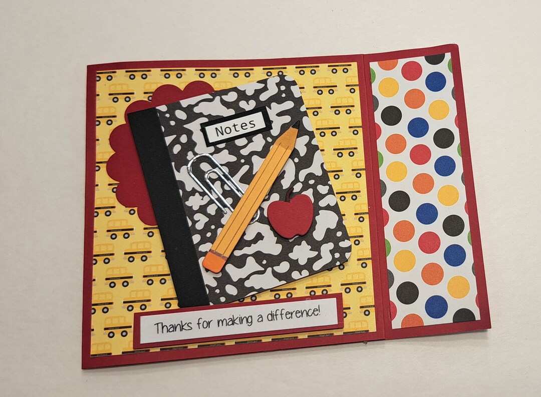 Teacher Thank You, Teacher Appreciation Gift Card Holder, Teacher Gift ...