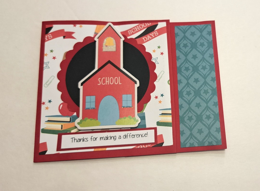 Teacher Thank You, Teacher Appreciation Gift Card Holder, Teacher Gift ...