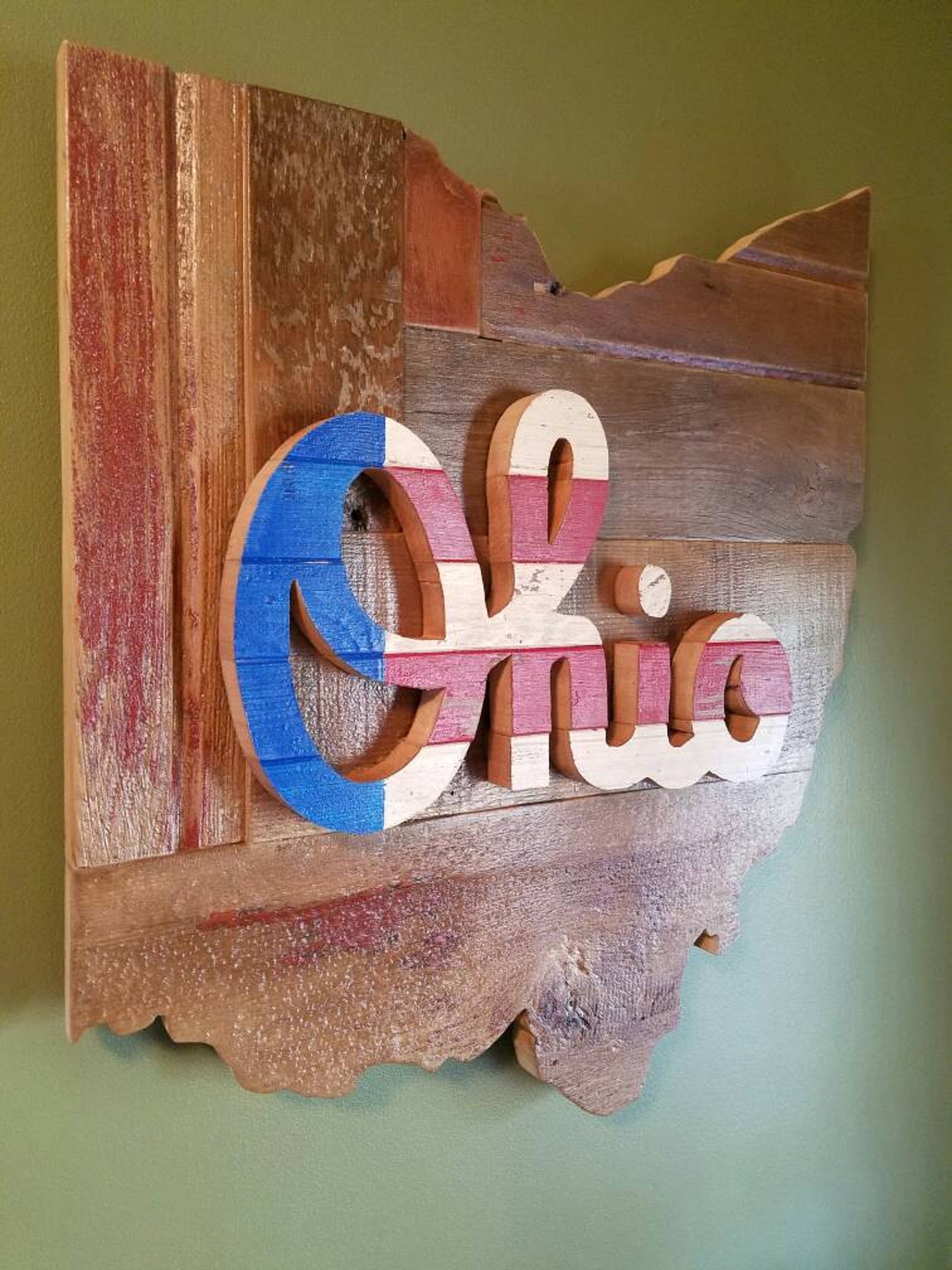Barnwood Script Ohio Sign - Etsy