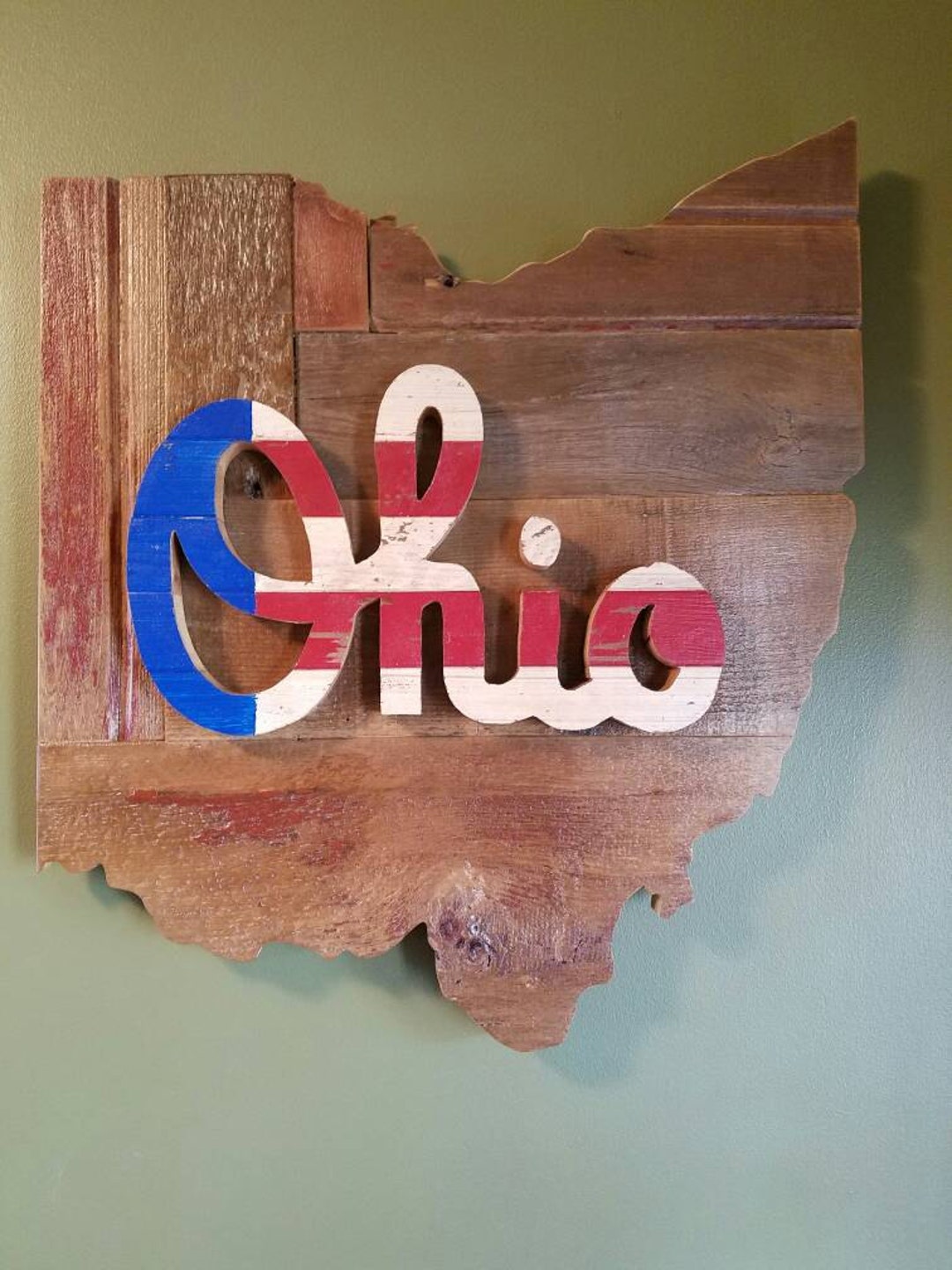 Barnwood Script Ohio Sign - Etsy